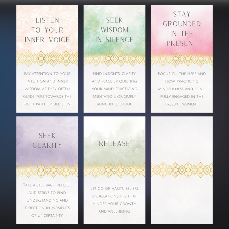 Intuition Divine Oracle Card Deck 55 Cards Oracle Card Readings Pastel ...