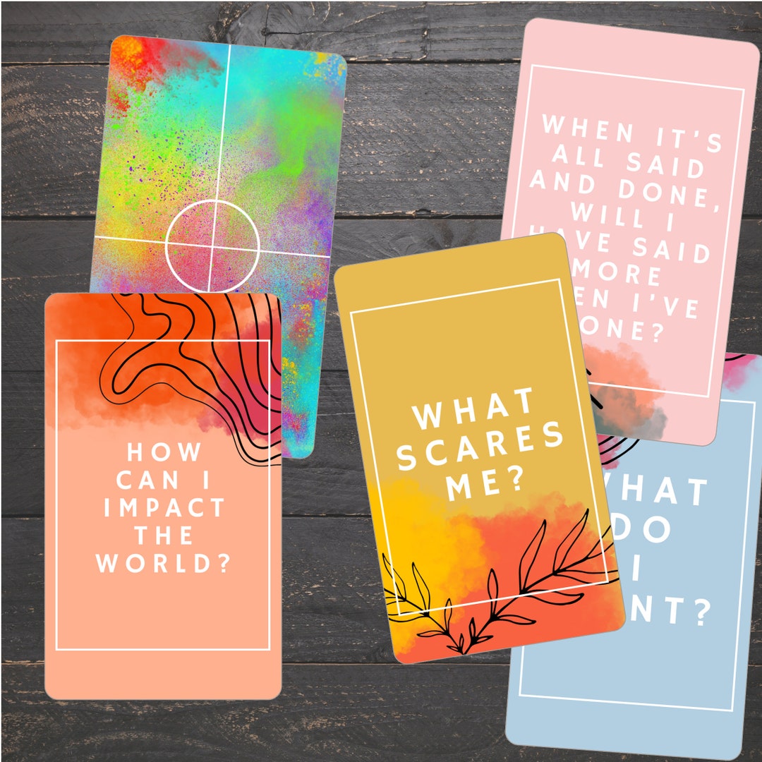 Your INNER QUESTION Card Deck 55 Cards Questions for - Etsy