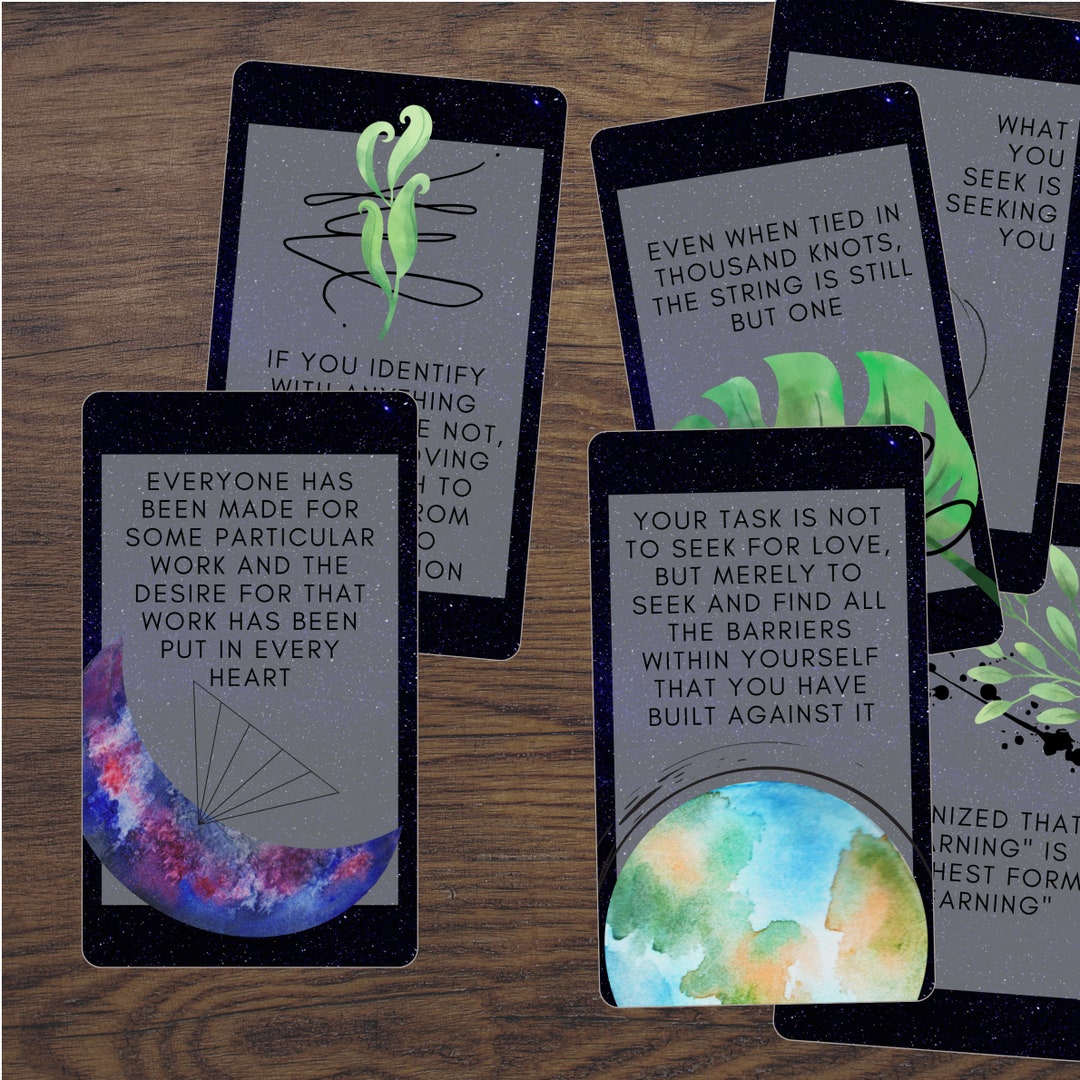 Daily Oracle Card Deck Oracle Affirmation Cards Oracle Deck 55 ...
