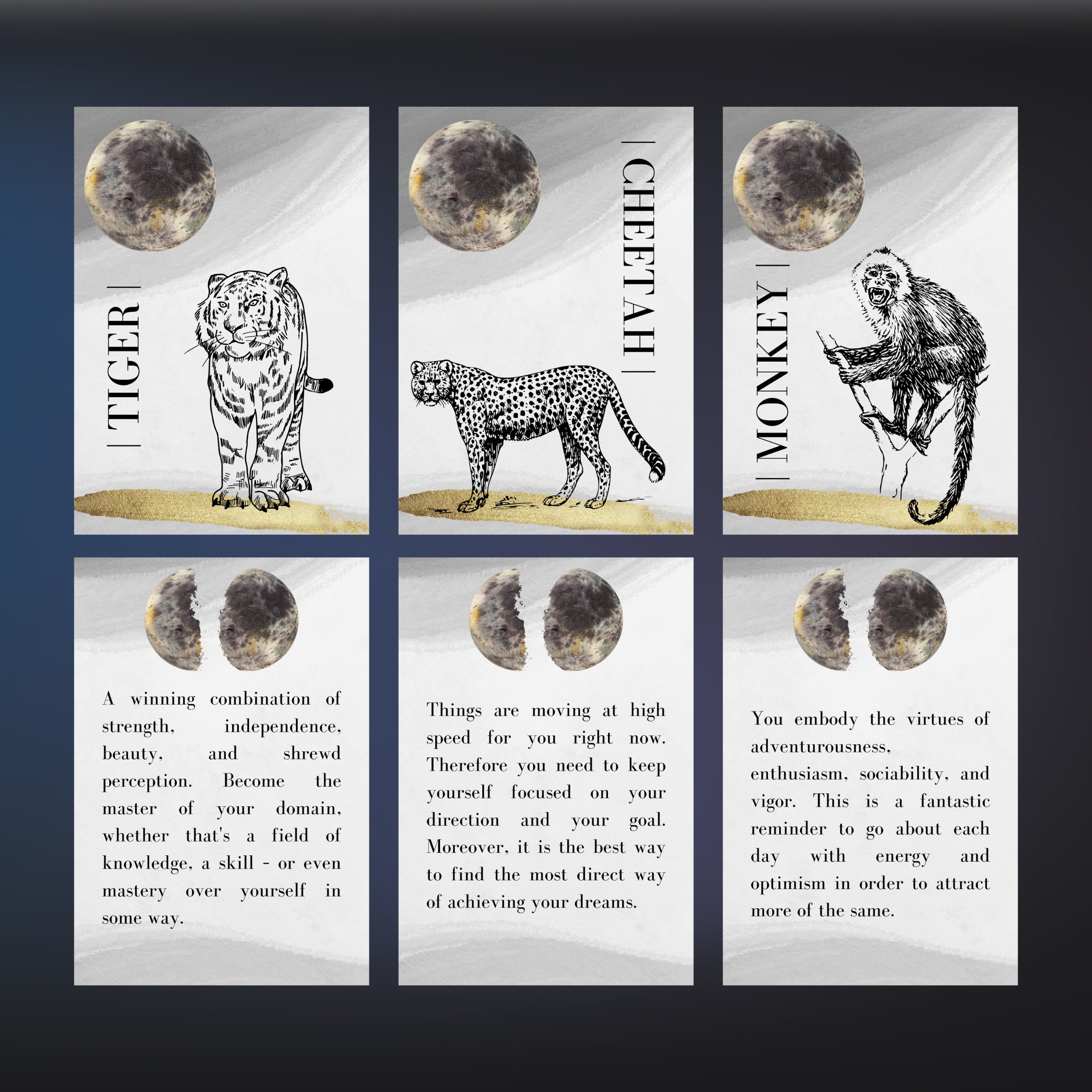 Animal Oracle Spirit Animal Card Deck Animal Symbolism - Etsy