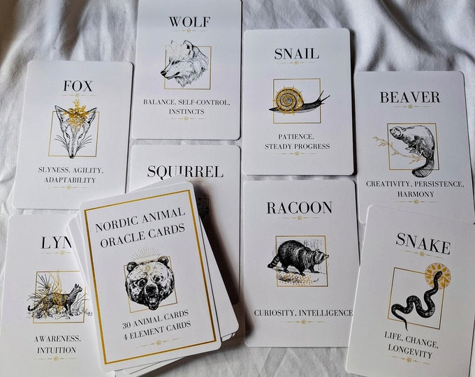Spirit Animal Cards | Tothem Animal Cards | Oracle Deck | Divination - Etsy