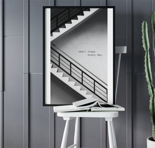 Black and White Wallpaper, Inspirational Poster, Instant Download, Take ...