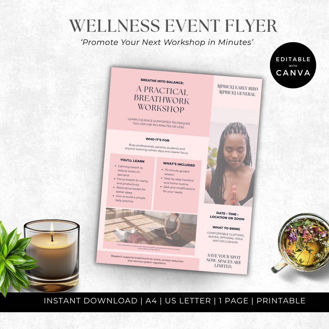 Breathwork Event Promotion Flyer | Showcase Your Meditation Workshop ...