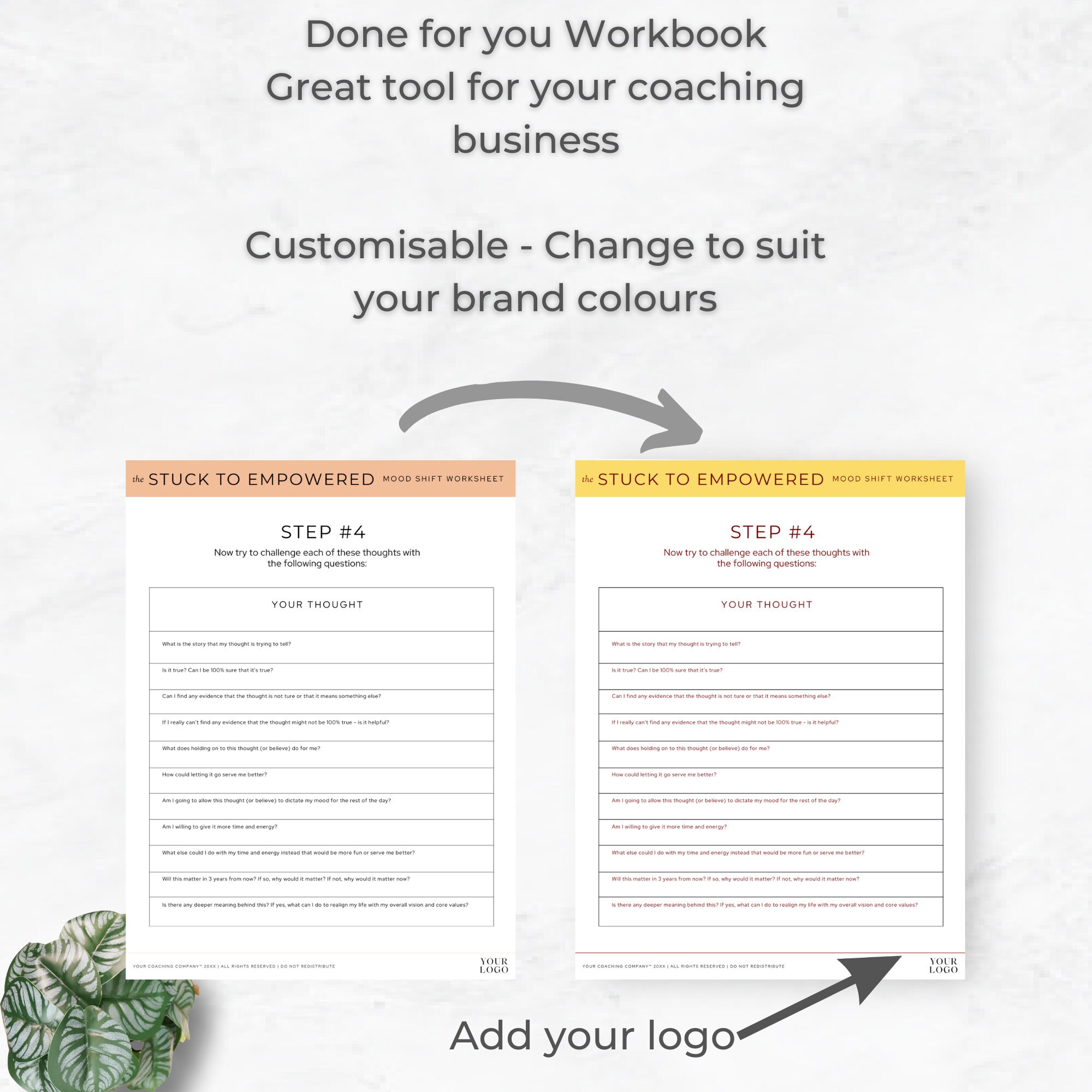Stuck to Empowered Worksheet, INSTANT DOWNLOAD, Done for You, Life ...