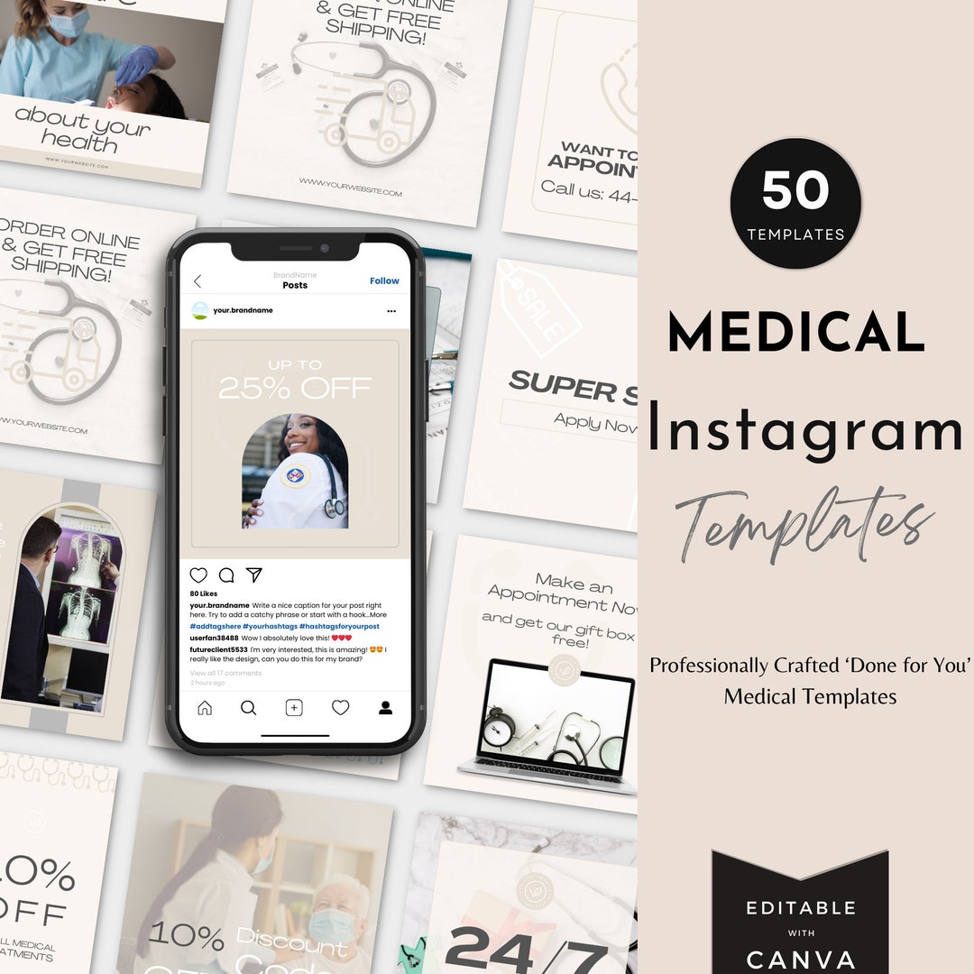 Instagram Post Healthcare | INSTANT DOWNLOAD | Medical Master ...