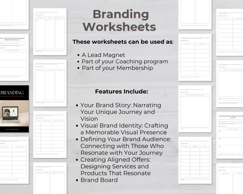 Branding Worksheet | INSTANT DOWNLOAD | Branding Kit | Brand Design Kit ...