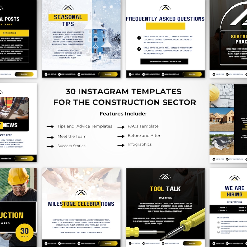 Construction Instagram Post | Construction Company Templates | Home ...