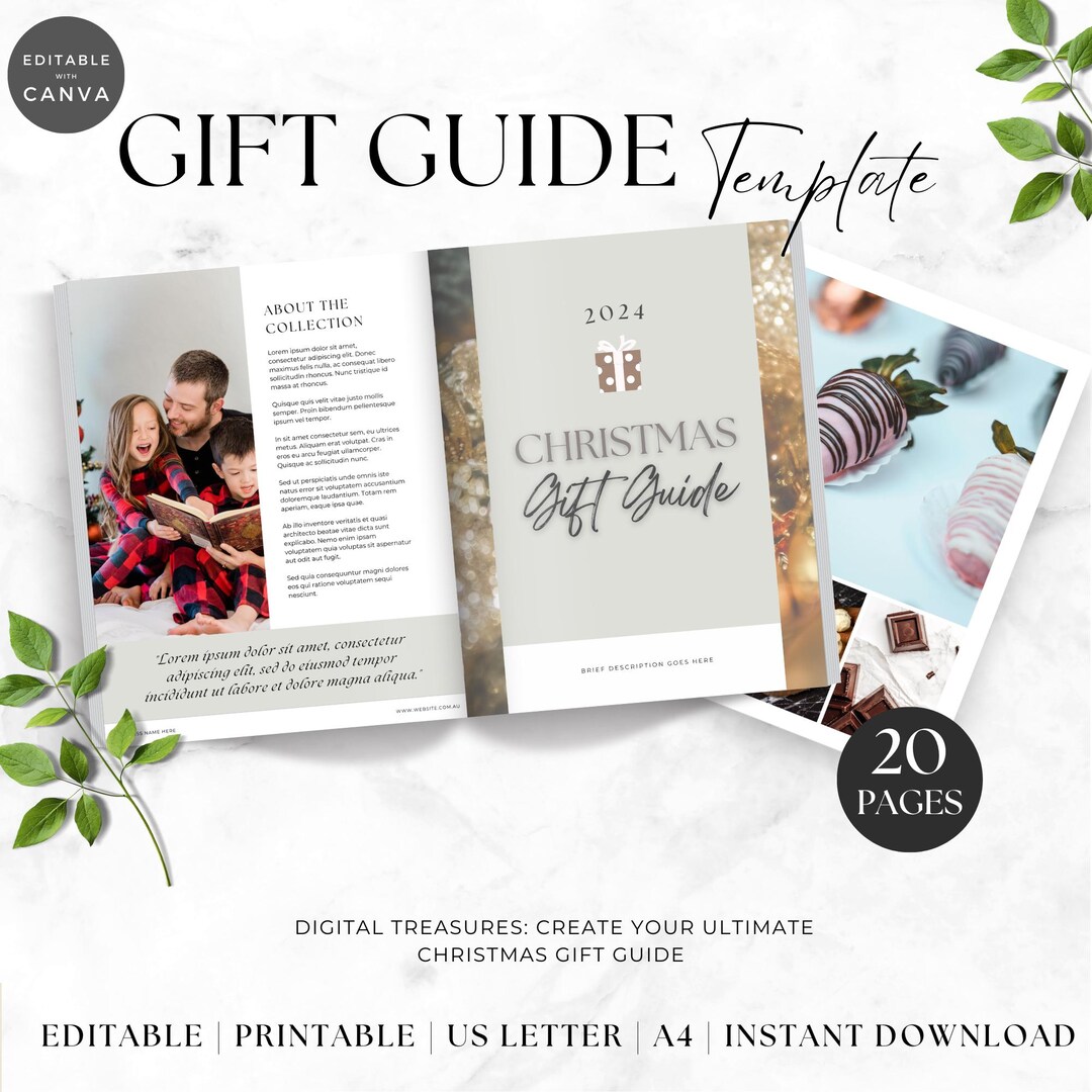 Holiday Gift Guide | Christmas Product Catalog | Editable Canva ...