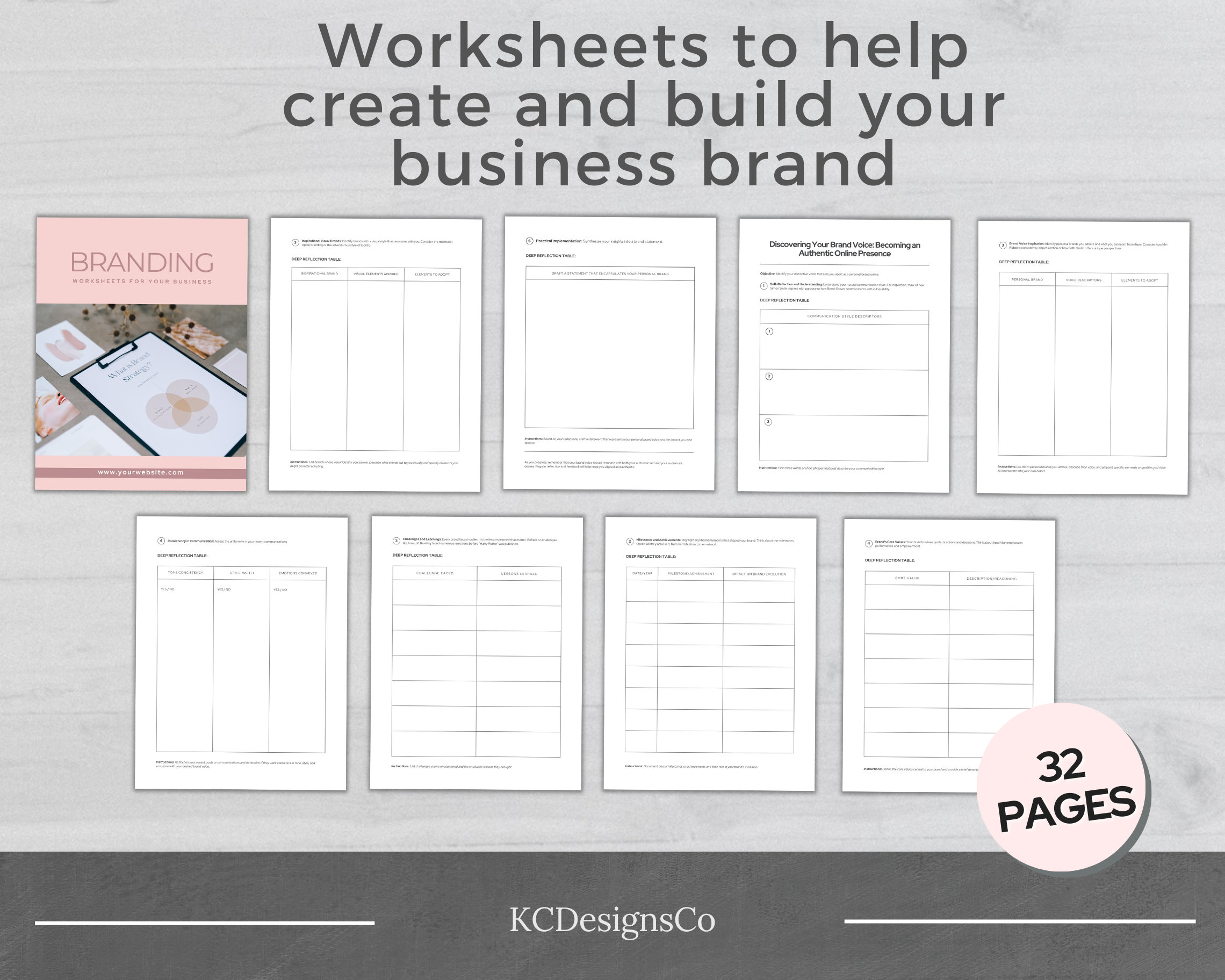 Branding Worksheet INSTANT DOWNLOAD Marketing Templates Build Your ...