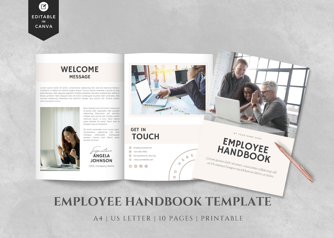 Editable Employee Handbook | INSTANT DOWNLOAD | New Hire | Company ...