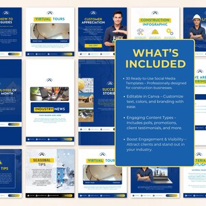 Editable Instagram Templates for Contractors | Construction Posts ...