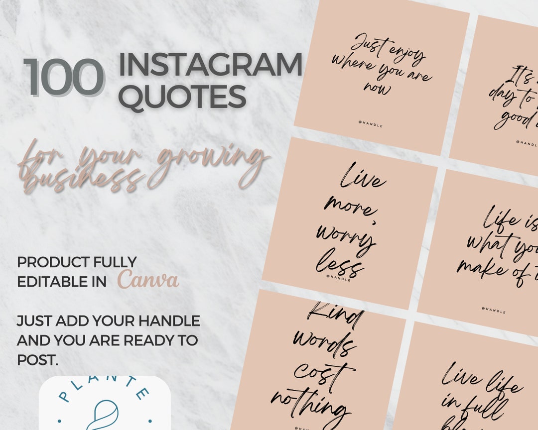 Inspirational Instagram Posts, Instant Download, Good Vibes Posts ...