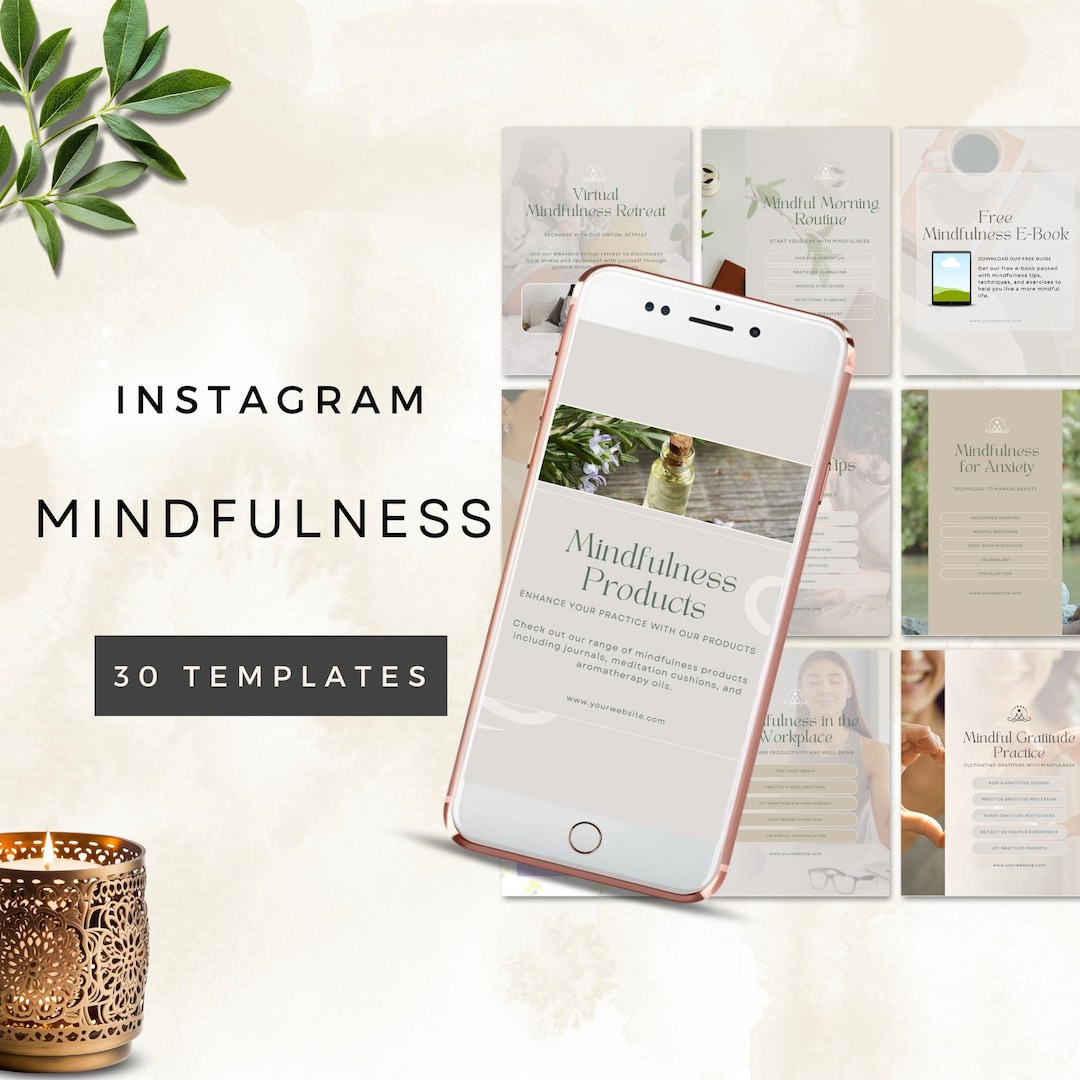 Instagram Posts for Mindfulness Practitioner | Customizable Templates ...