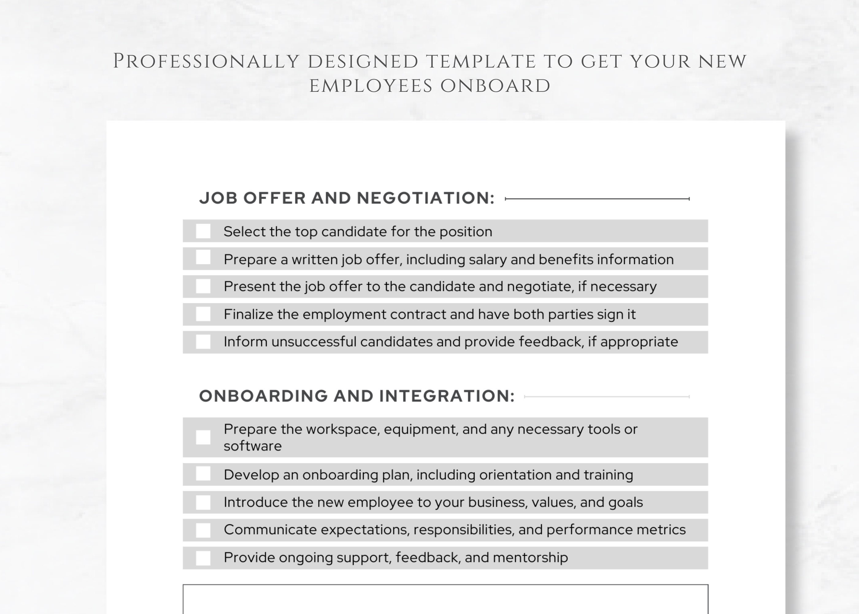 Editable New Hire Template INSTANT DOWNLOAD Onboarding New - Etsy