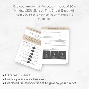 Growth Mindset Cheat Sheet INSTANT DOWNLOAD Printable - Etsy