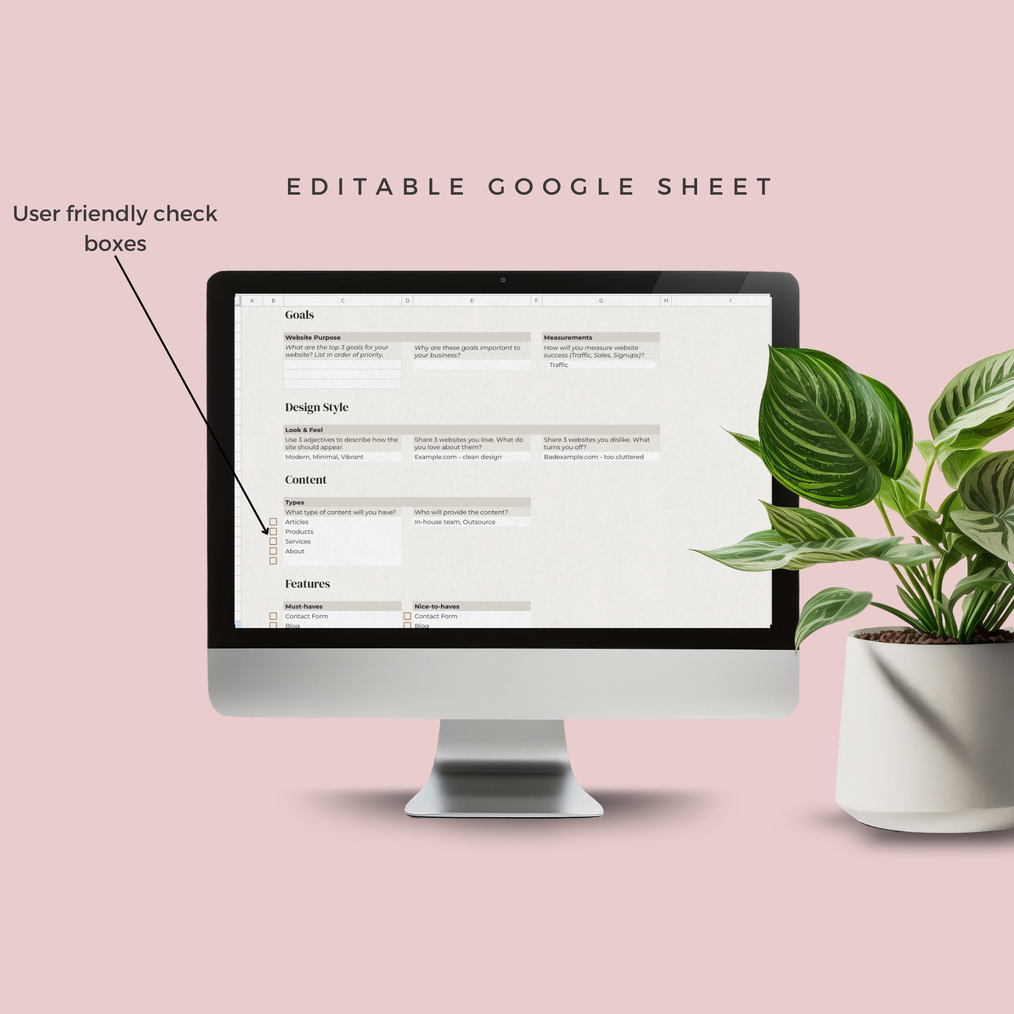 Web Design Client Questionnaire Template | INSTANT DOWNLOAD | Client ...