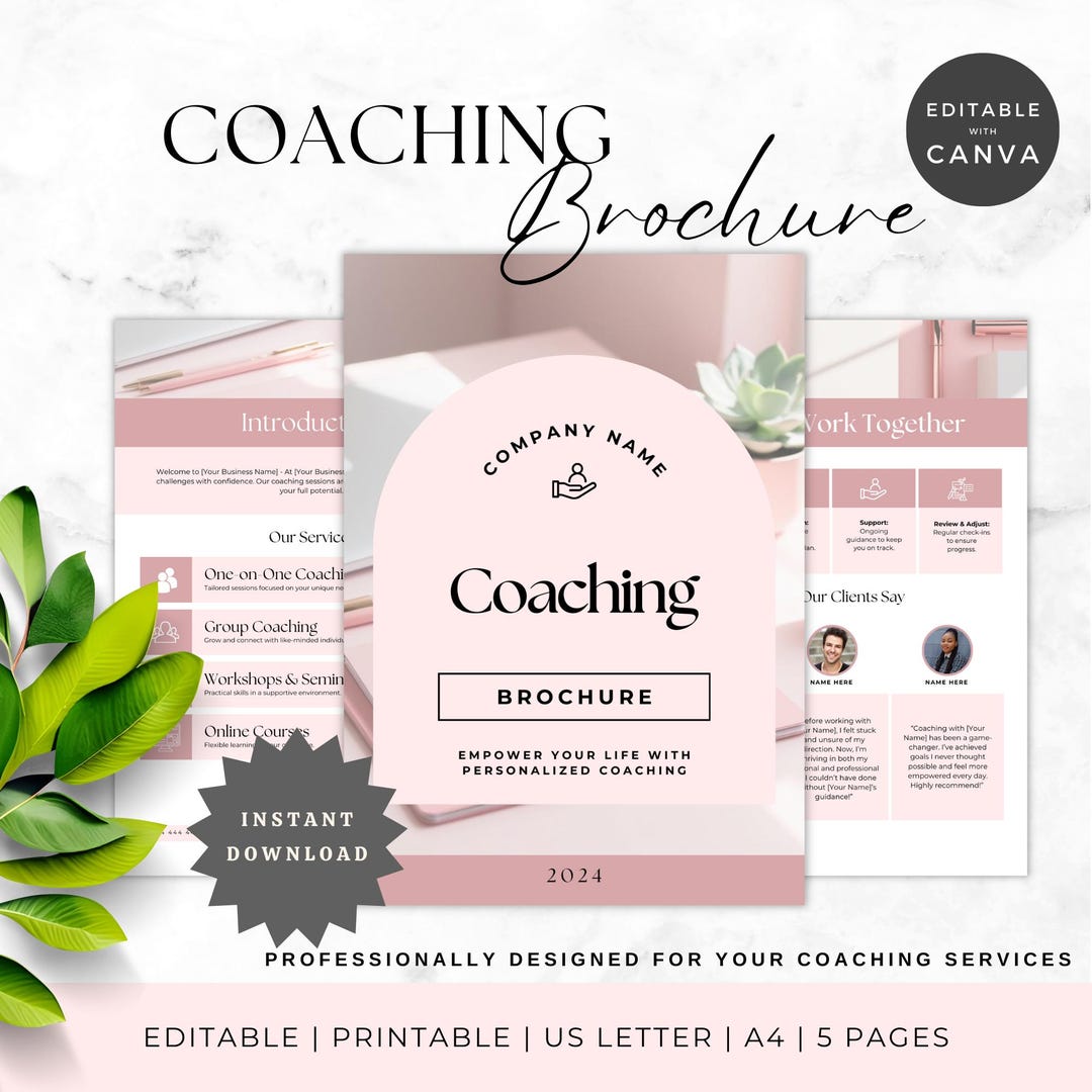 Life Coach Brochure Template | Marketing Brochure | Coaching Tools ...