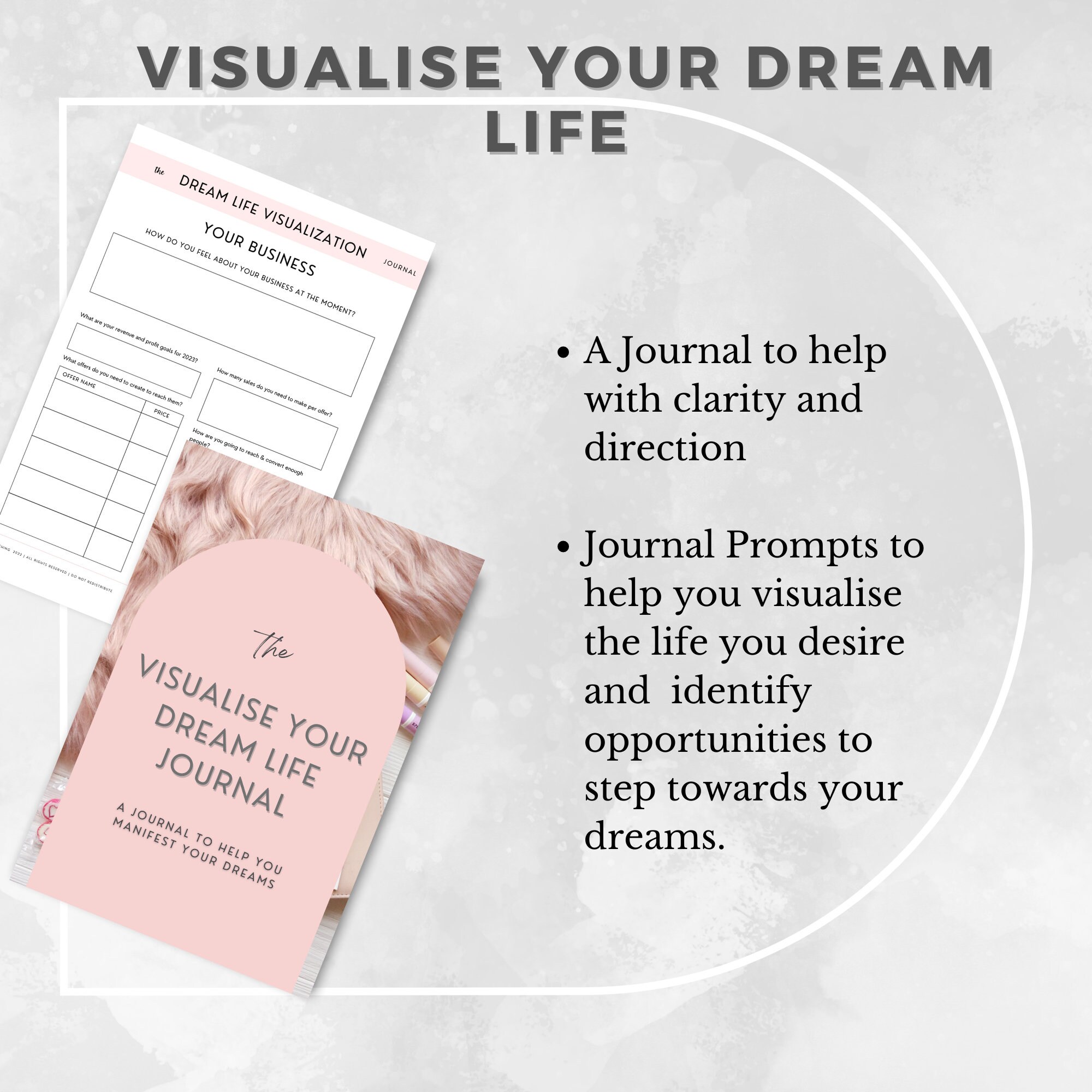 Manifest Your Dream Life, INSTANT DOWNLOAD, Dream Life Journal ...