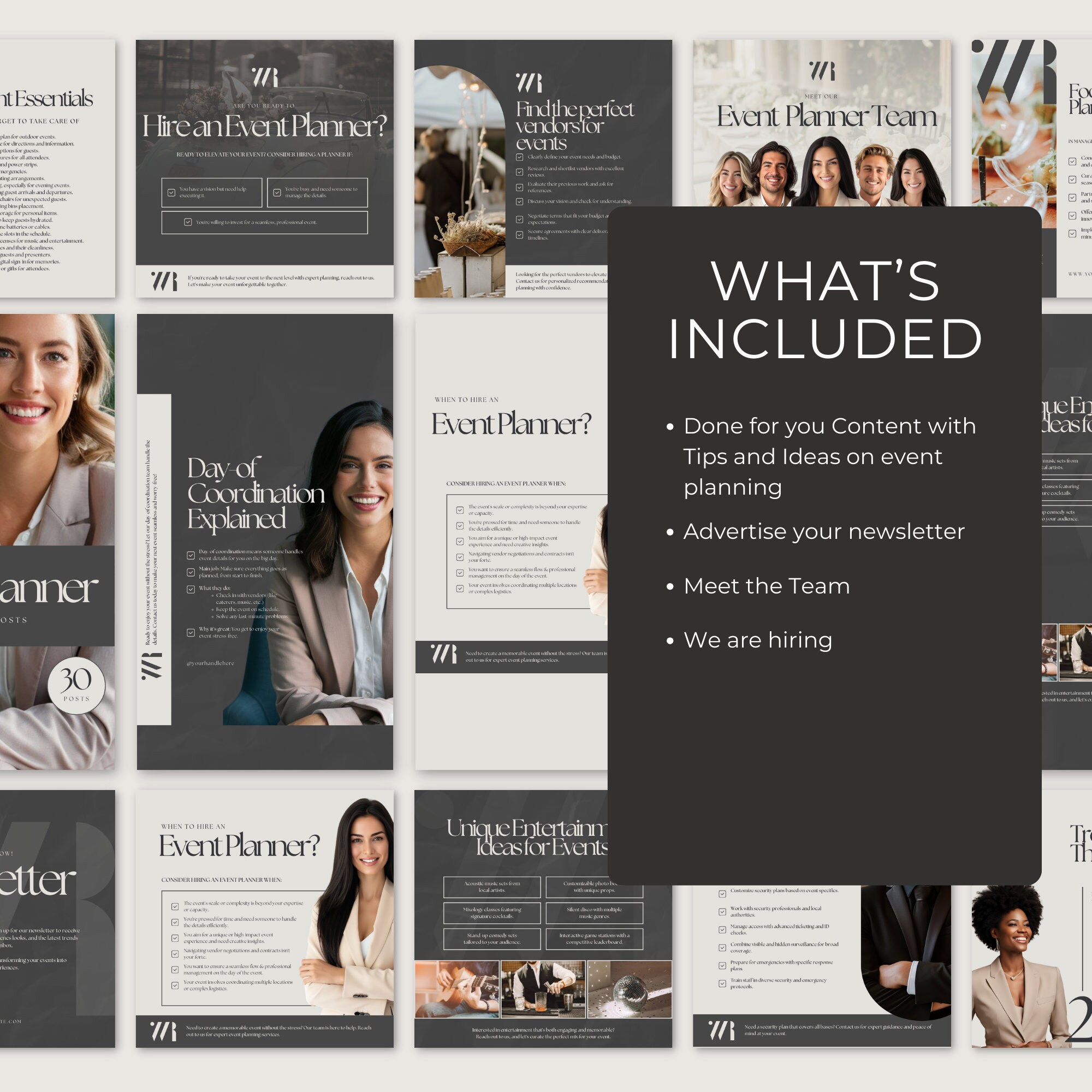 Event Planner Instagram Posts | Wedding Planner Social Media Templates ...