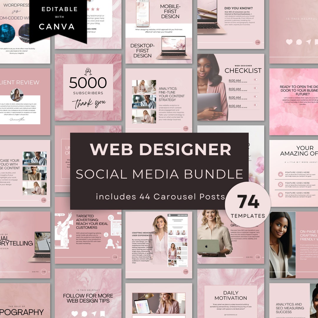 Instagram Post Templates for Web Designer | Web Design Business ...