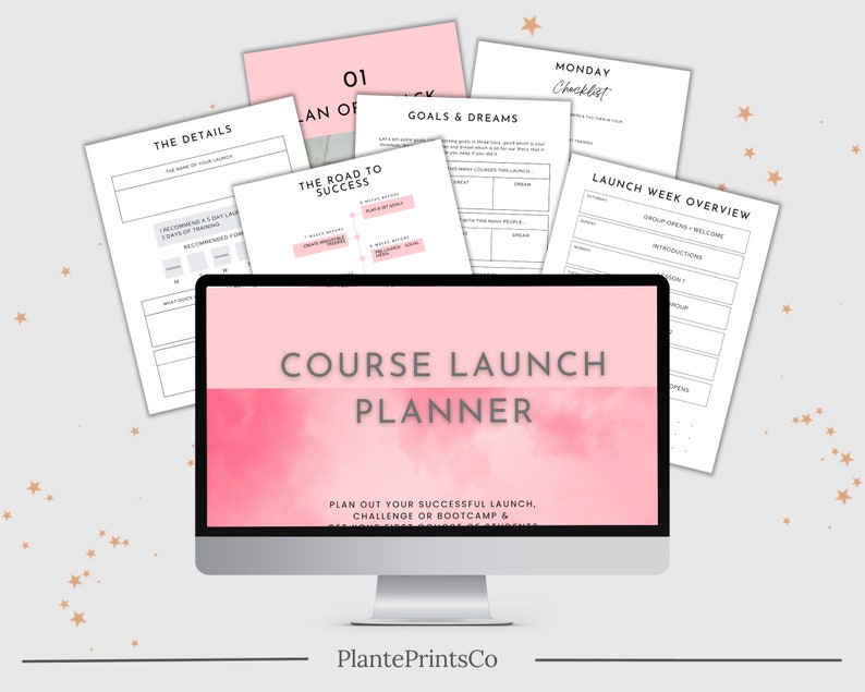 Course Launch Planner, INSTANT DOWNLOAD, Launch Planner Toolkit, Course ...