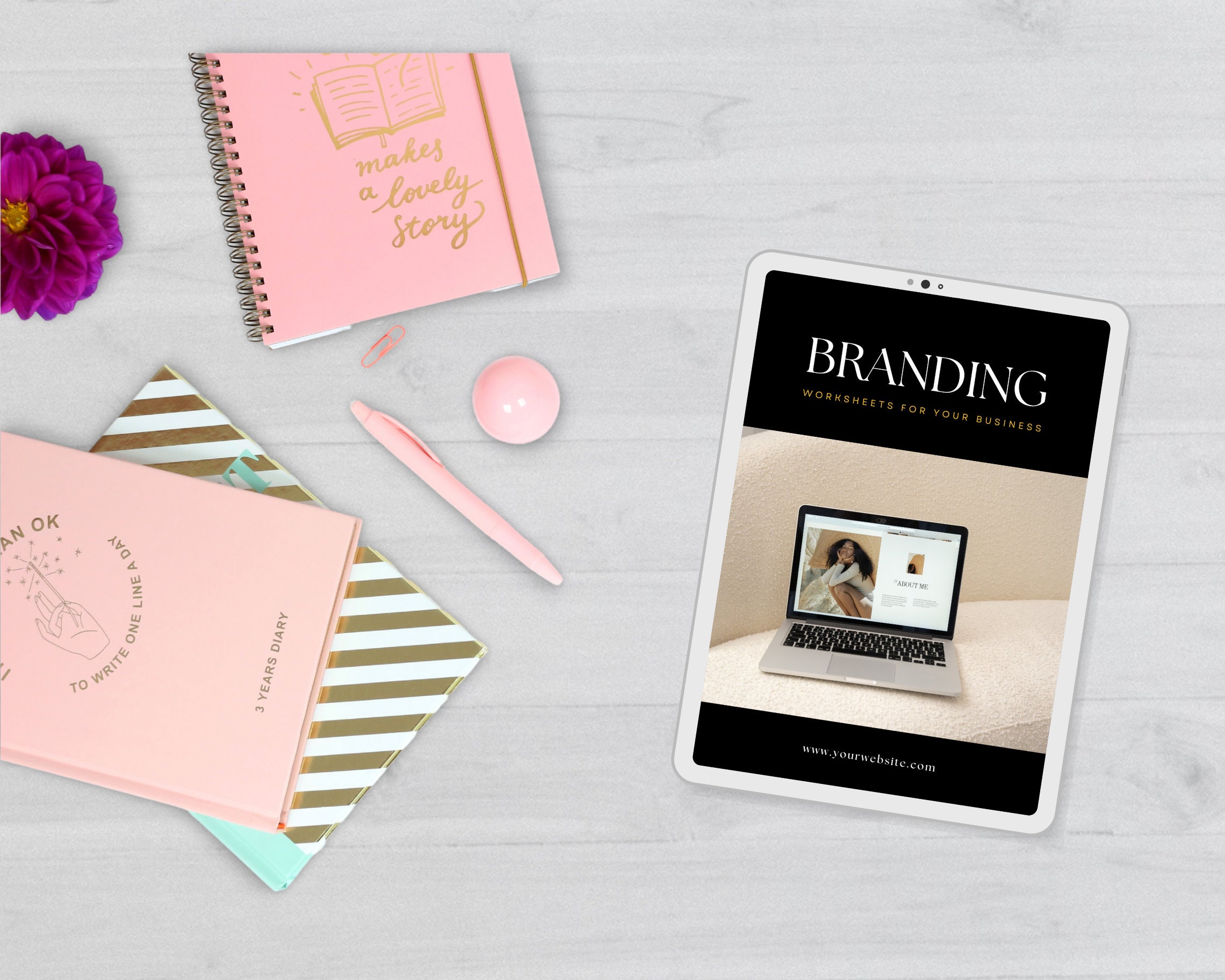 Branding Worksheet INSTANT DOWNLOAD Branding Kit Brand Design Kit Brand ...