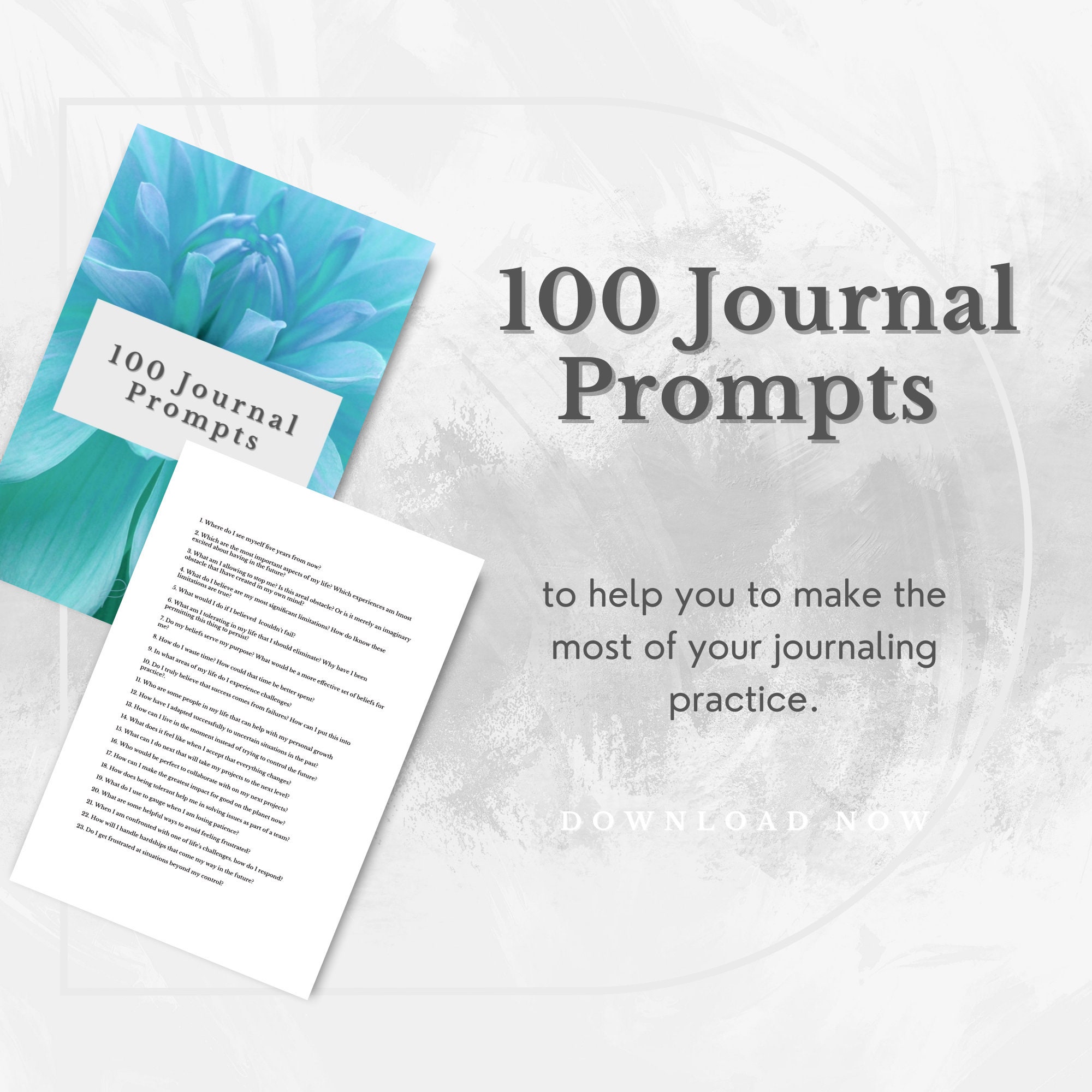 100 Journal Prompts INSTANT DOWNLOAD Writing Prompts, Printable, Self ...