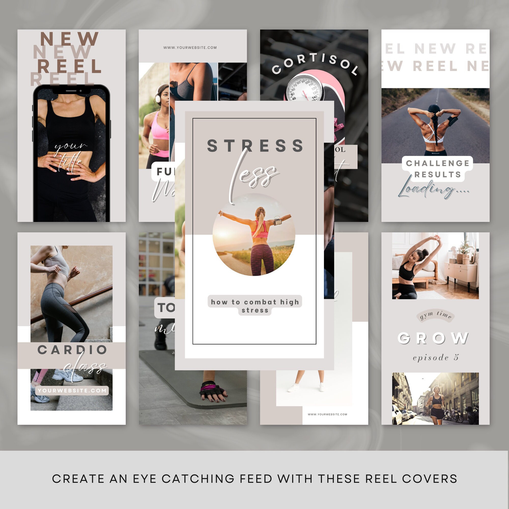 Personal Trainer Reel Cover Templates | Fitness Instagram Posts ...