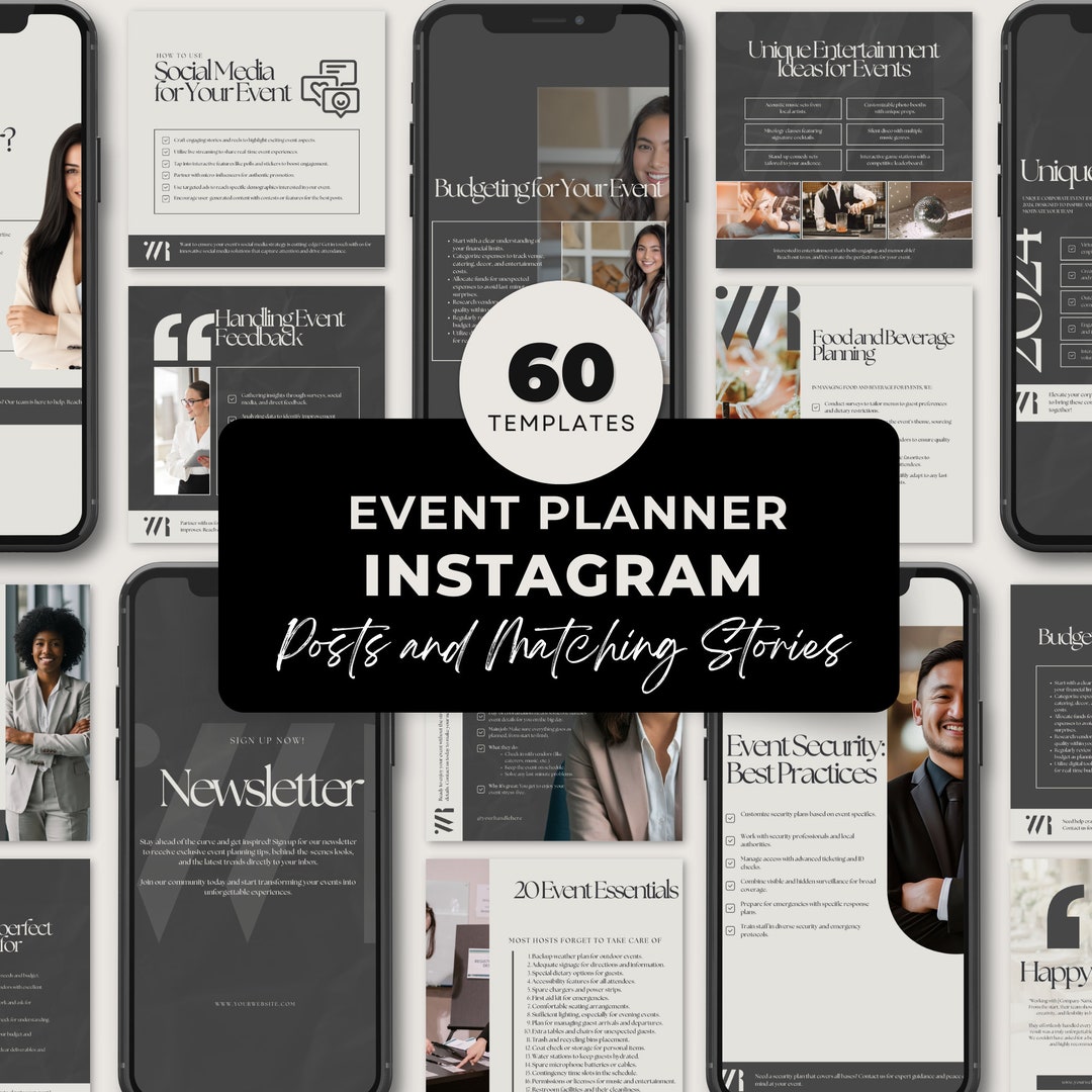Event Planner Instagram Posts | Wedding Planner Social Media Templates ...