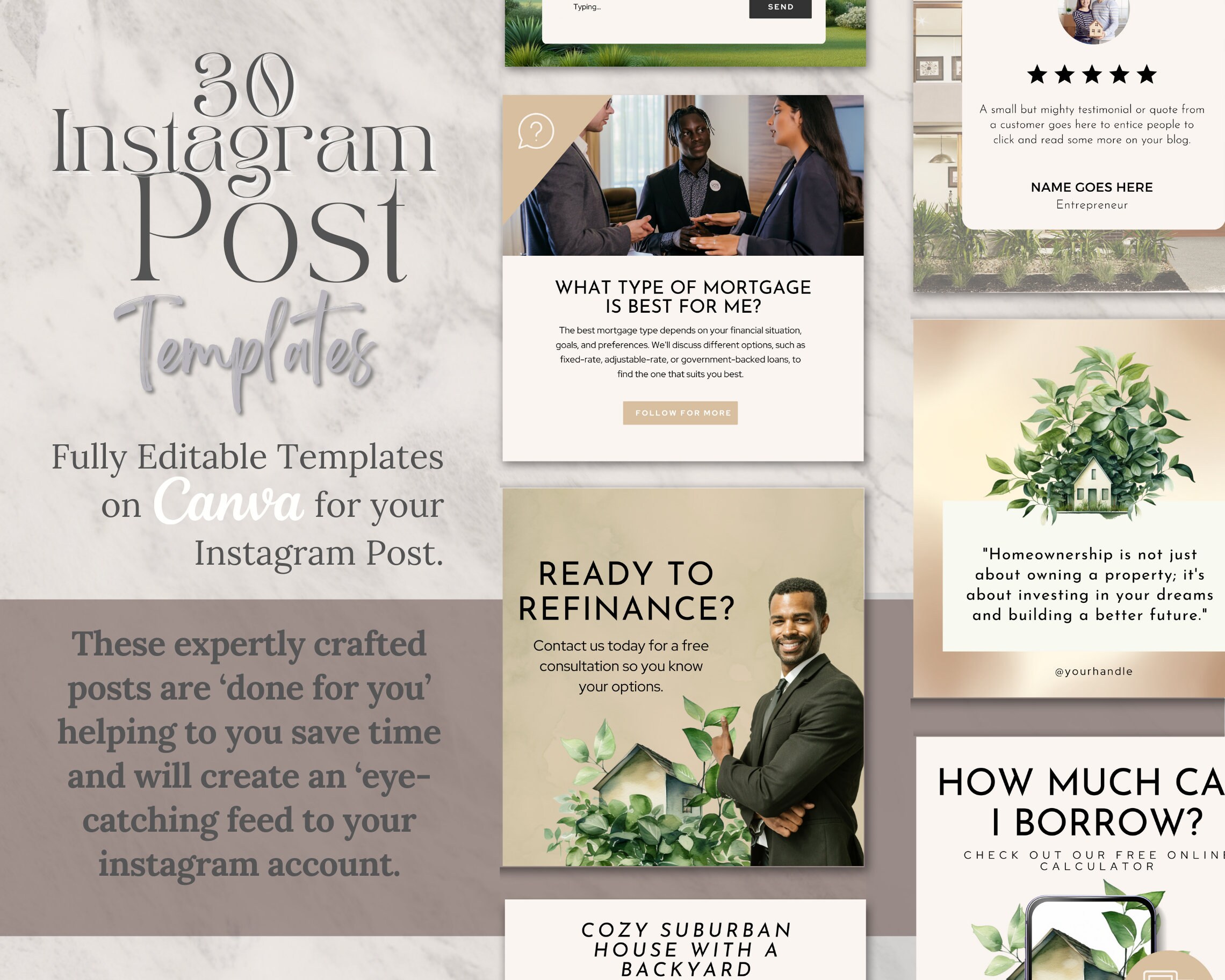 Mortgage Broker Social Media Posts | INSTANT DOWNLOAD | Mortgage Loan ...