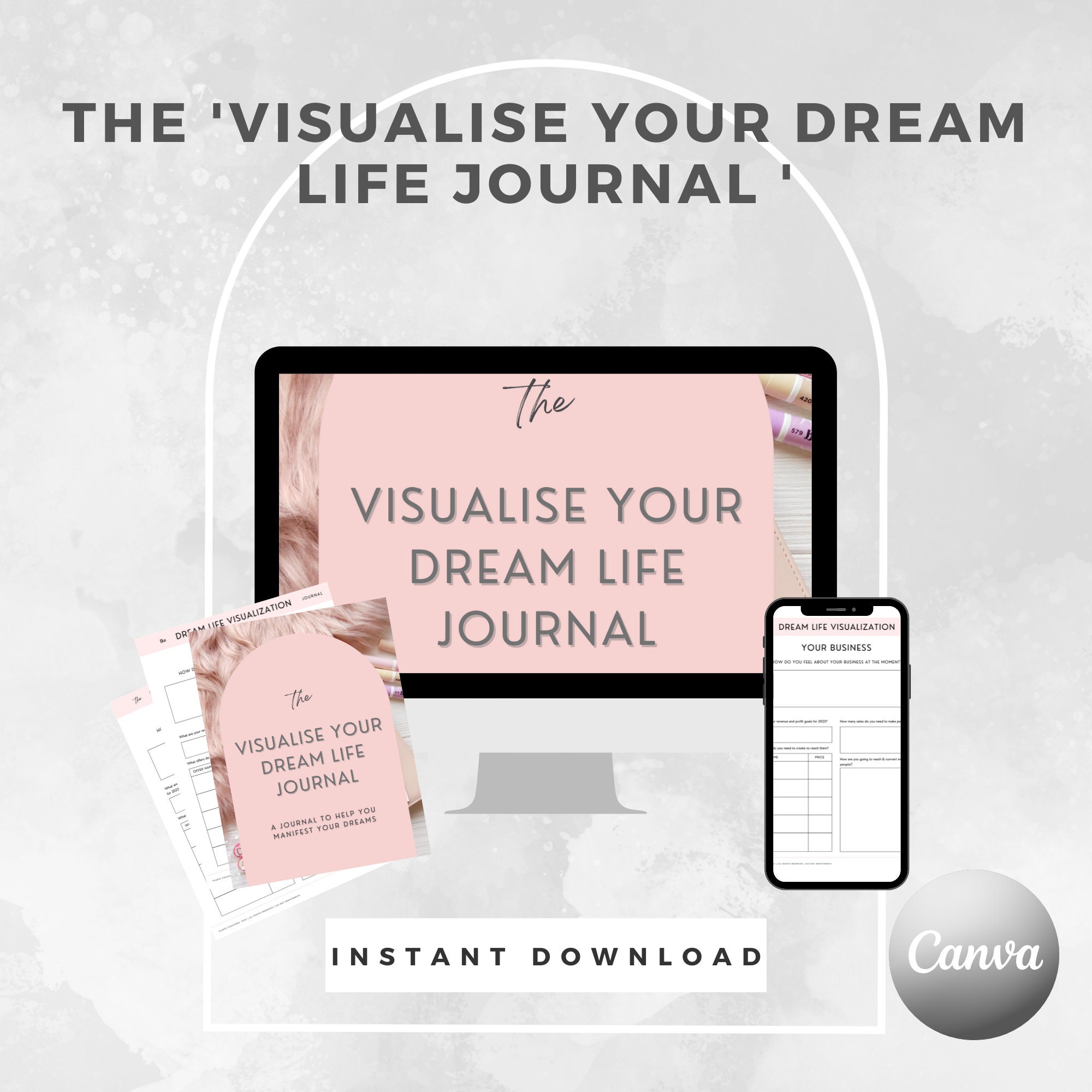 Manifest Your Dream Life, INSTANT DOWNLOAD, Dream Life Journal ...