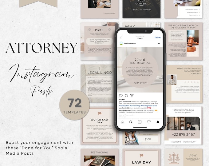 Law Firm Instagram Post Ideas, Social Media Posts for Lawyers and ...
