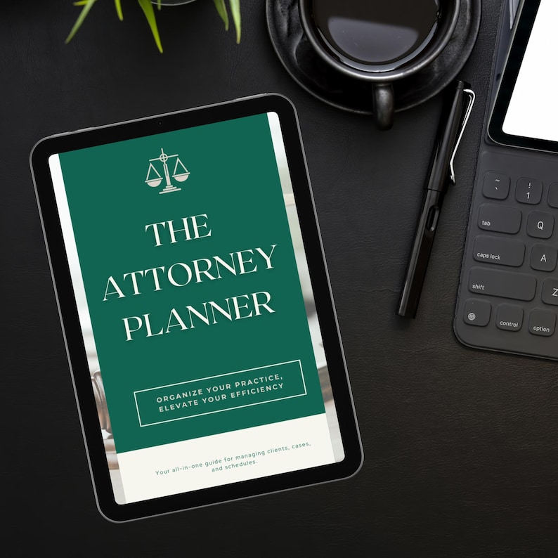Editable Lawyer Planner | Daily Organizer for Attorneys | Legal Case ...