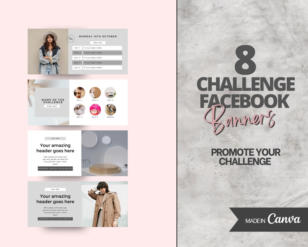 Promote Your Challenge, Instant Download, 5 Day Challenge Template ...