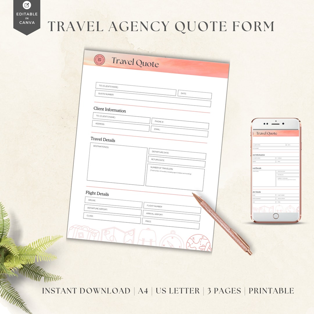 Vacation Quote Template | Travel Agency Instagram | Travel Agent Quote ...