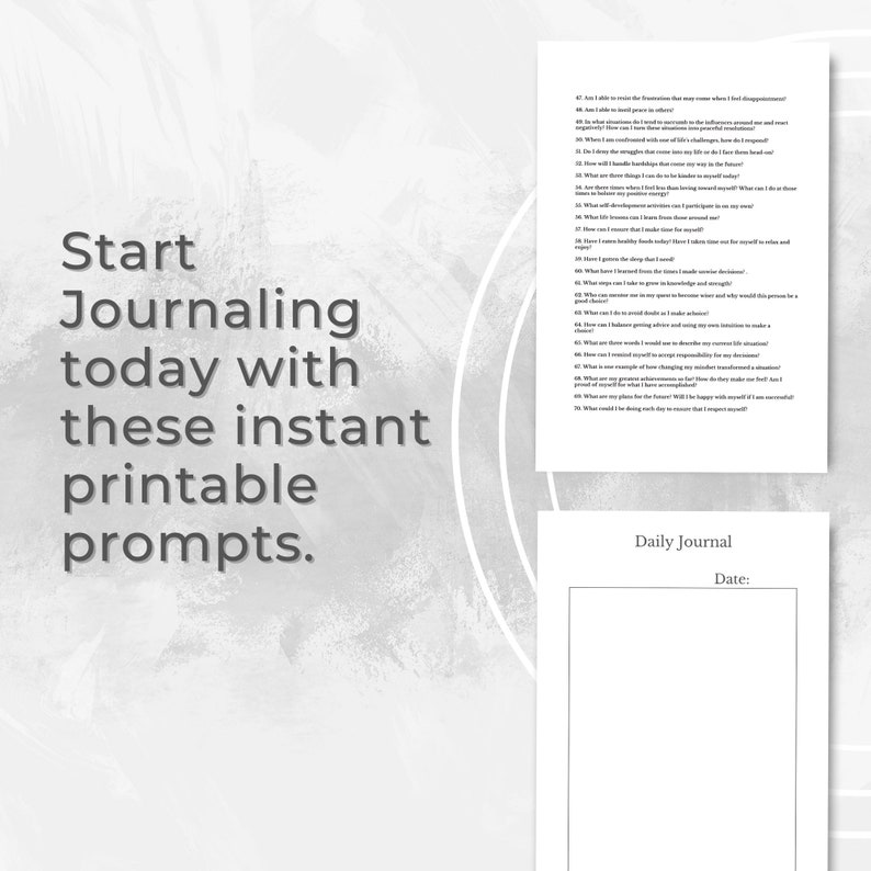 100 Journal Prompts INSTANT DOWNLOAD Writing Prompts, Printable, Self ...