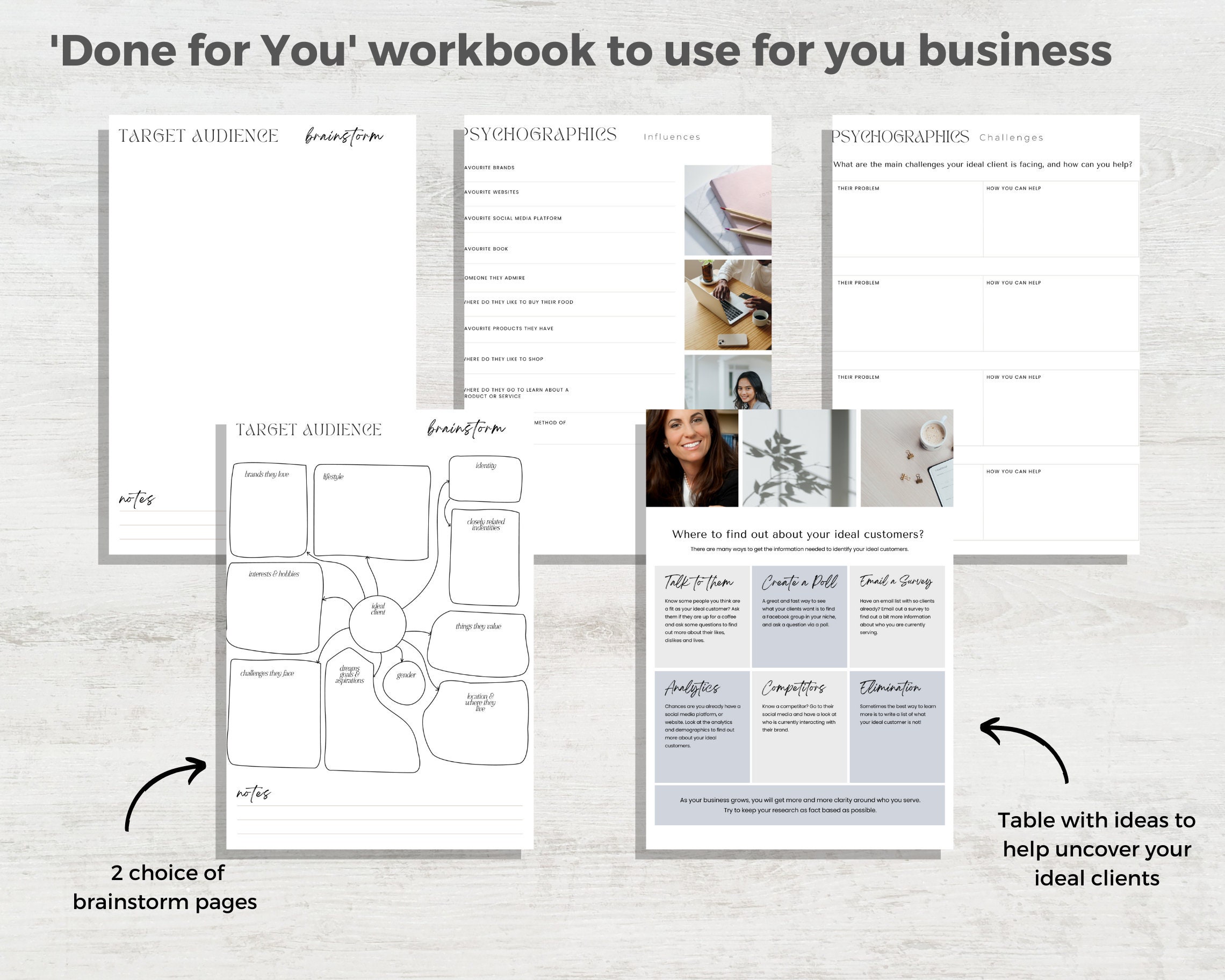 Business Workbook, INSTANT DOWNLOAD, Target Audience, Business Template ...