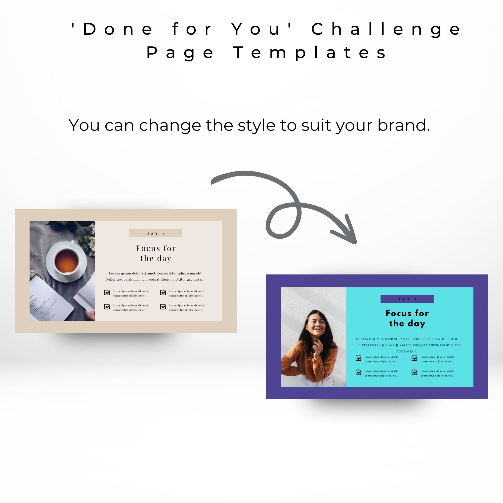 Promote Your 5 Day Challenge INSTANT DOWNLOAD Canva Challenge Page ...