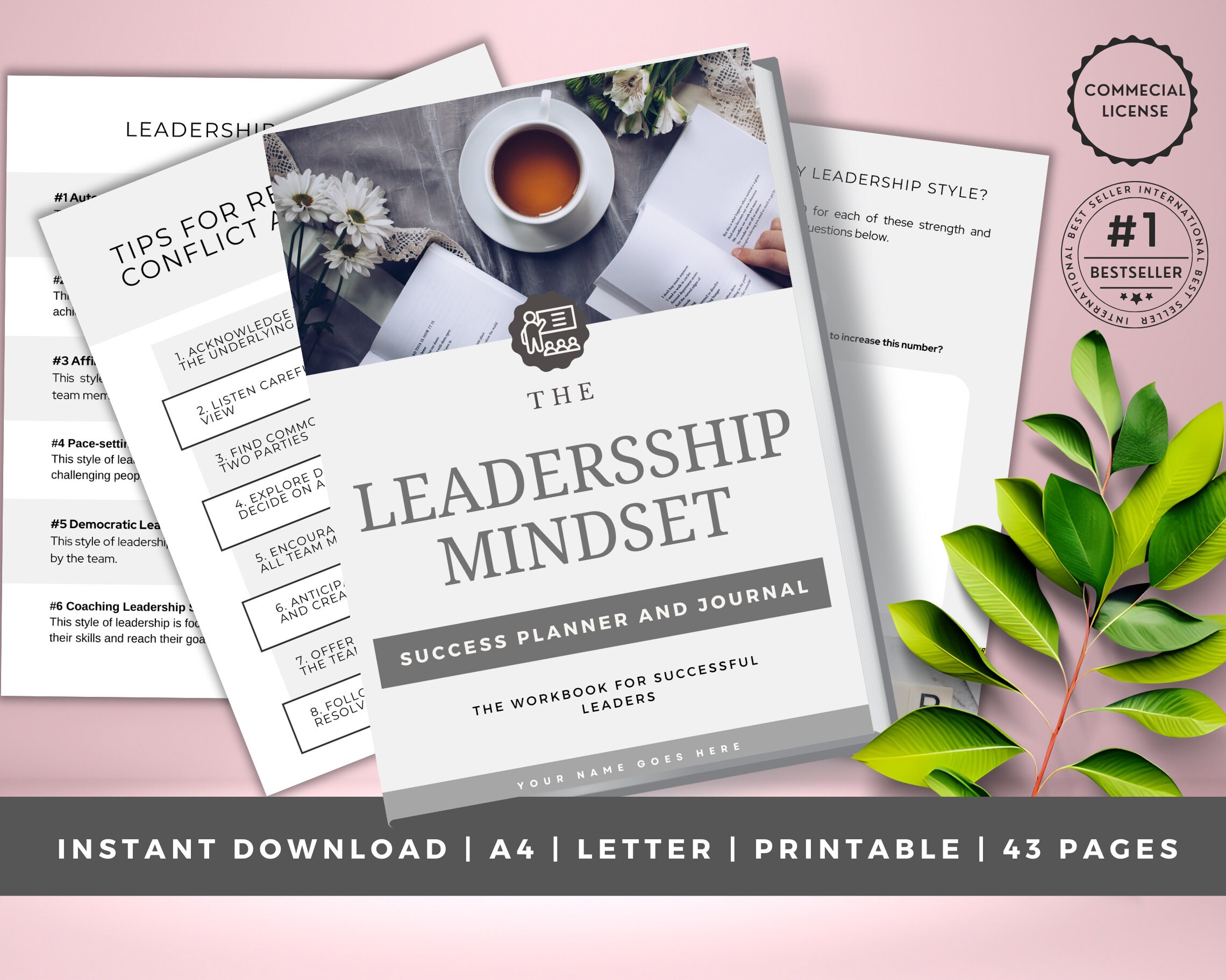 Leadership Mindset, INSTANT DOWNLOAD, Leadership Development Planner ...
