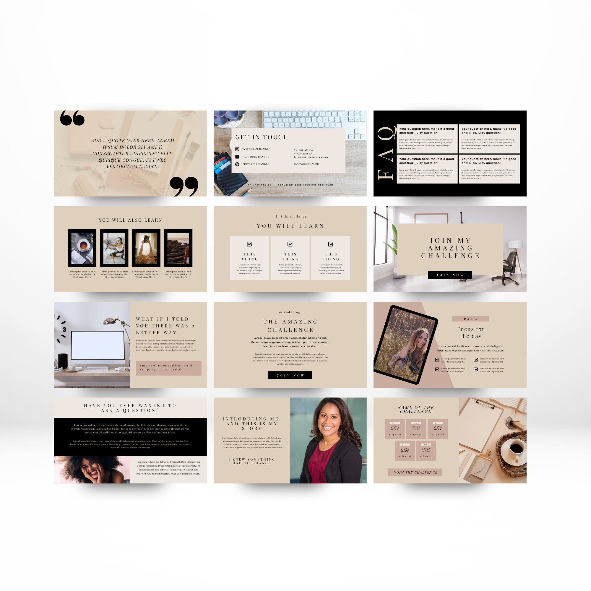 Promote Your 5 Day Challenge INSTANT DOWNLOAD Canva Challenge Page ...