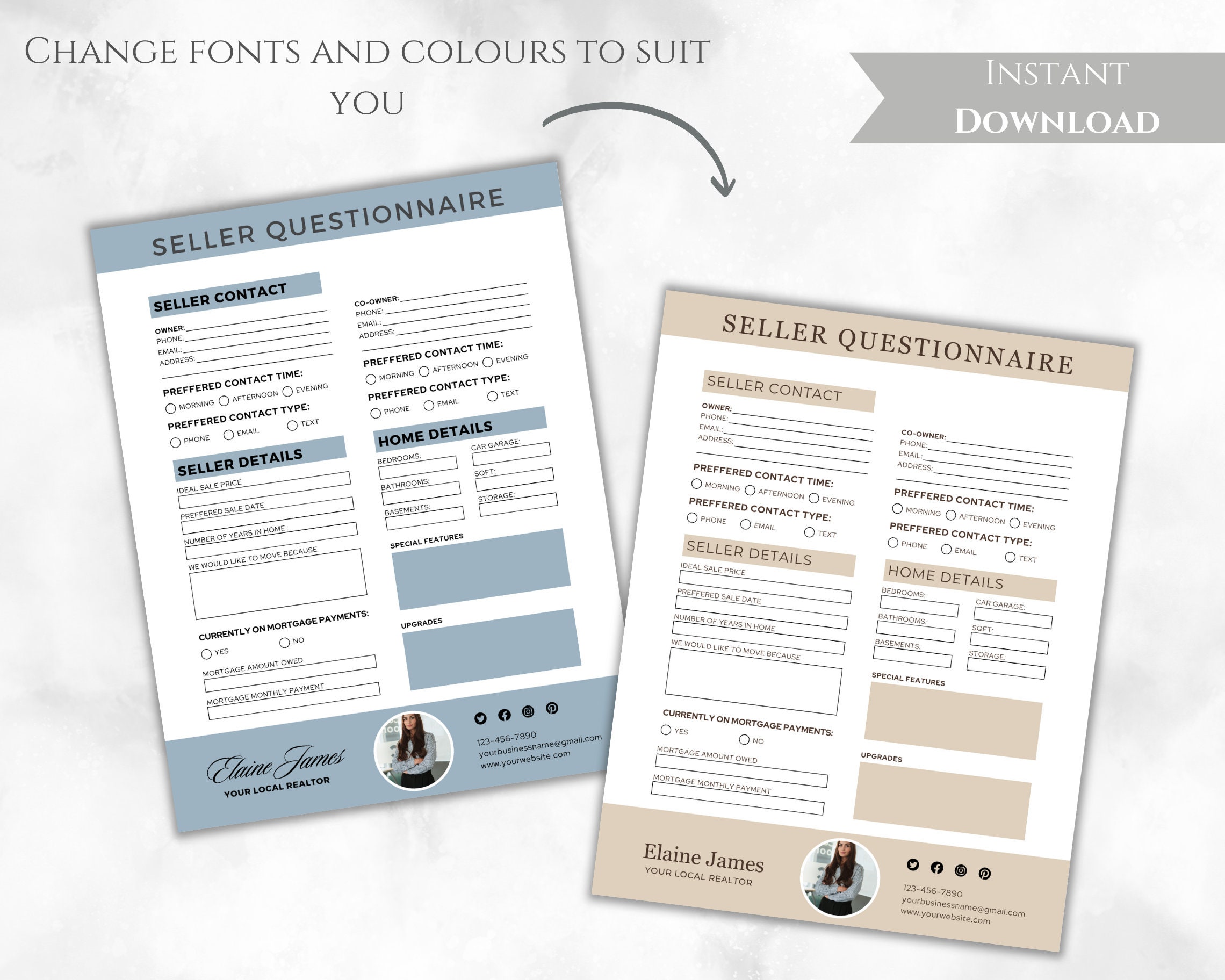 Real Estate Checklist Bundle INSTANT DOWNLOAD Home Seller & Buyer ...