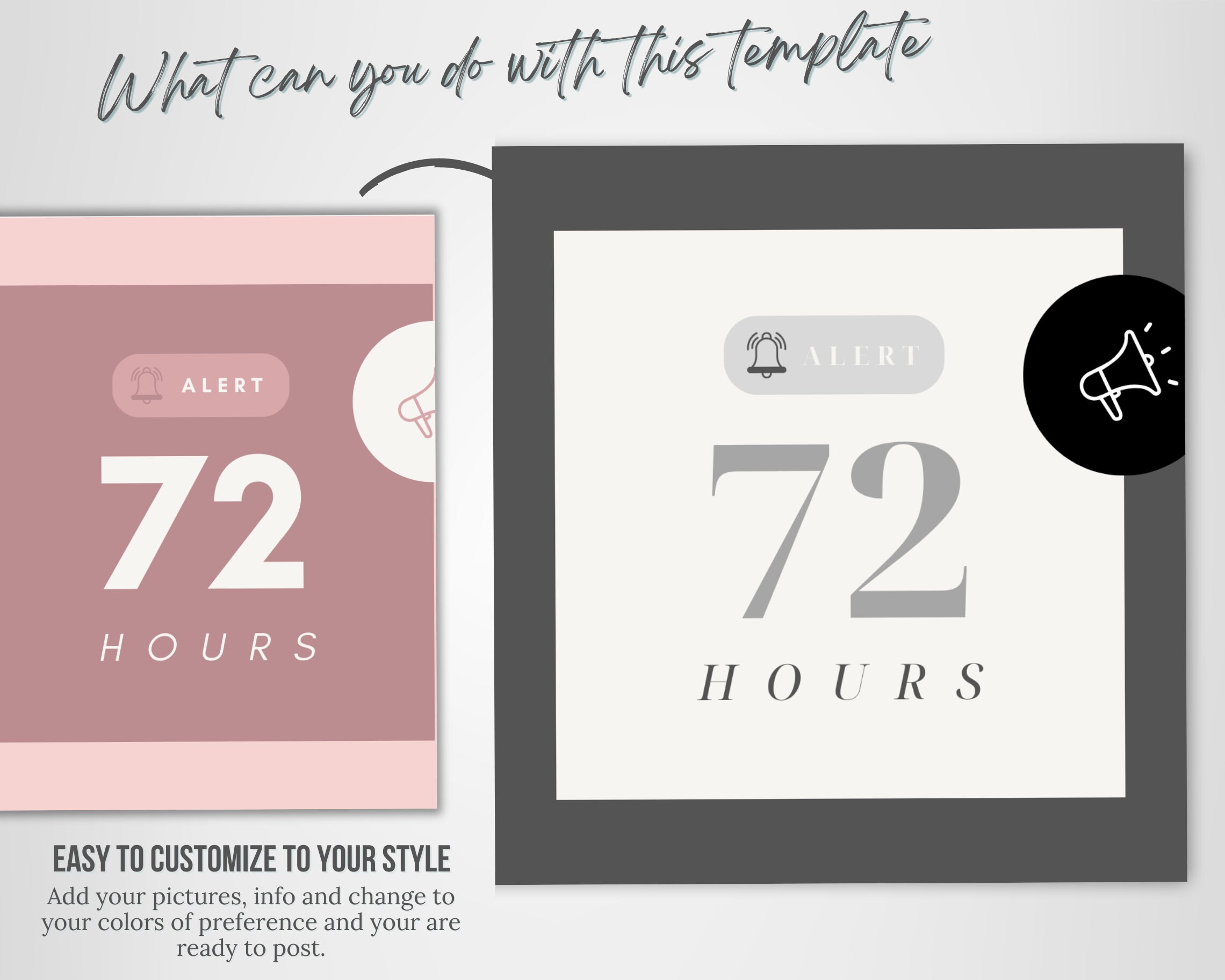 Countdown Posts Instagram Templates INSTANT DOWNLOAD Editable in Canva ...