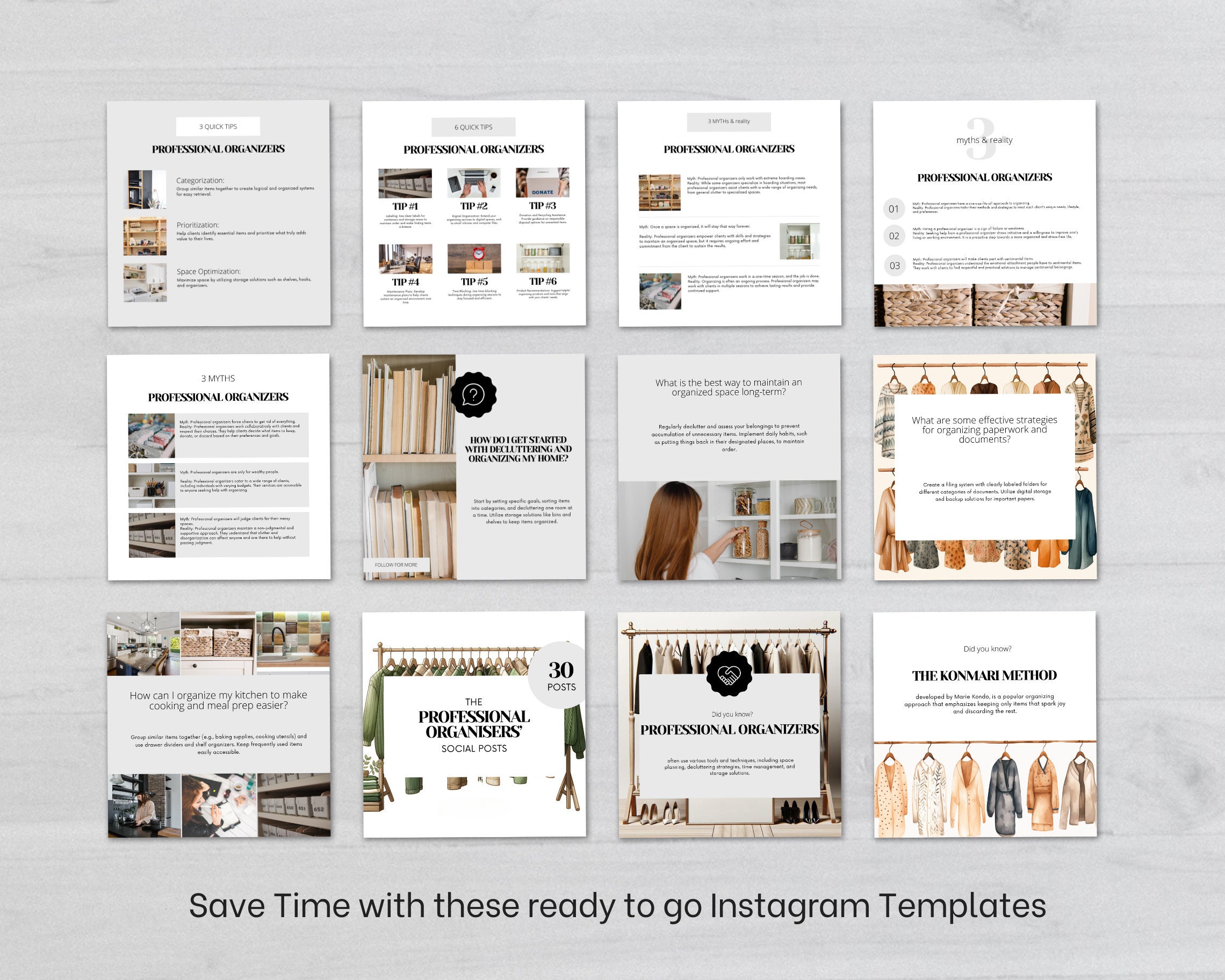 Instagram Templates for Professional Organizers INSTANT DOWNLOAD ...