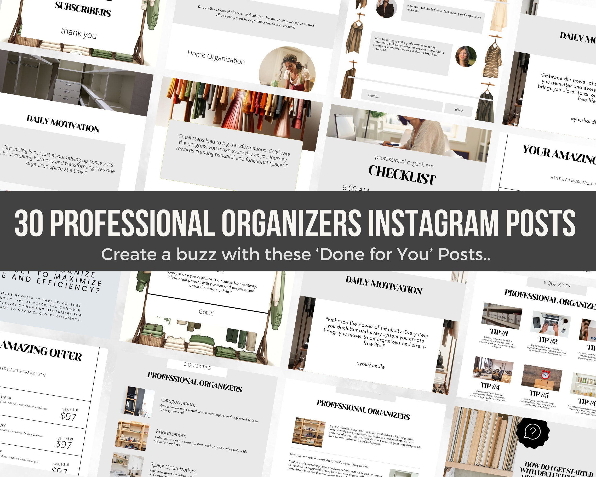Instagram Templates for Professional Organizers | INSTANT DOWNLOAD ...