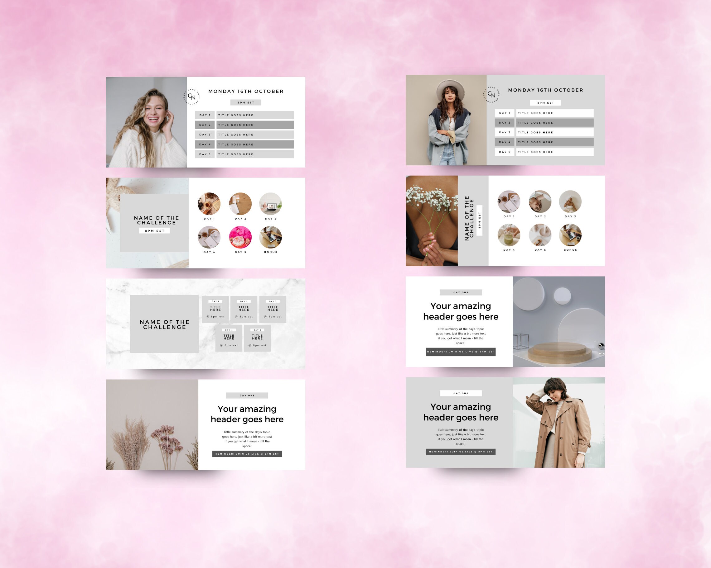 Promote Your Challenge, Instant Download, 5 Day Challenge Template ...