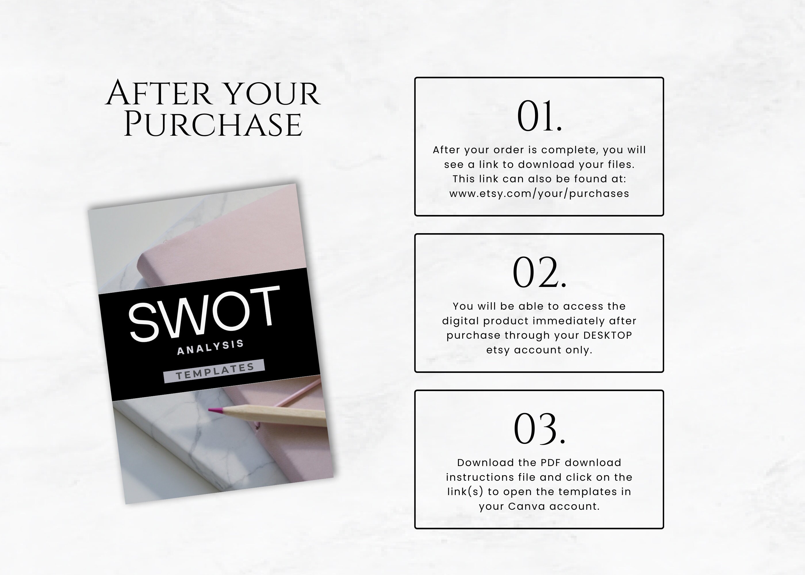 Swot Analysis Template | INSTANT DOWNLOAD | Swot Analysis of A Company ...