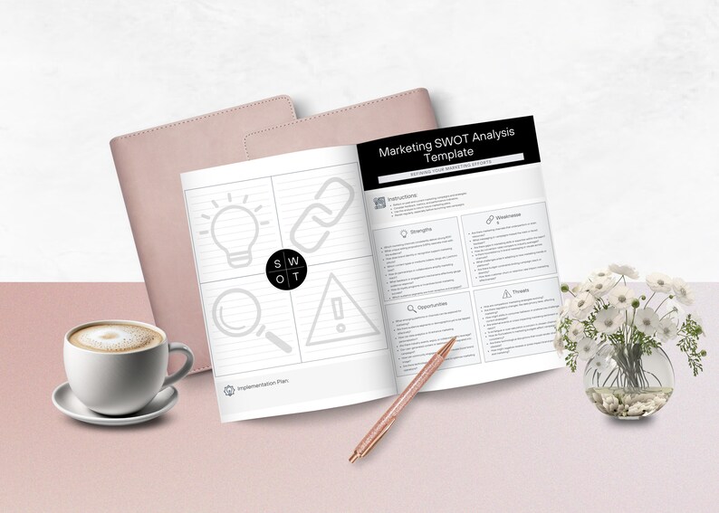 Swot Analysis Template | INSTANT DOWNLOAD | Swot Analysis of A Company ...