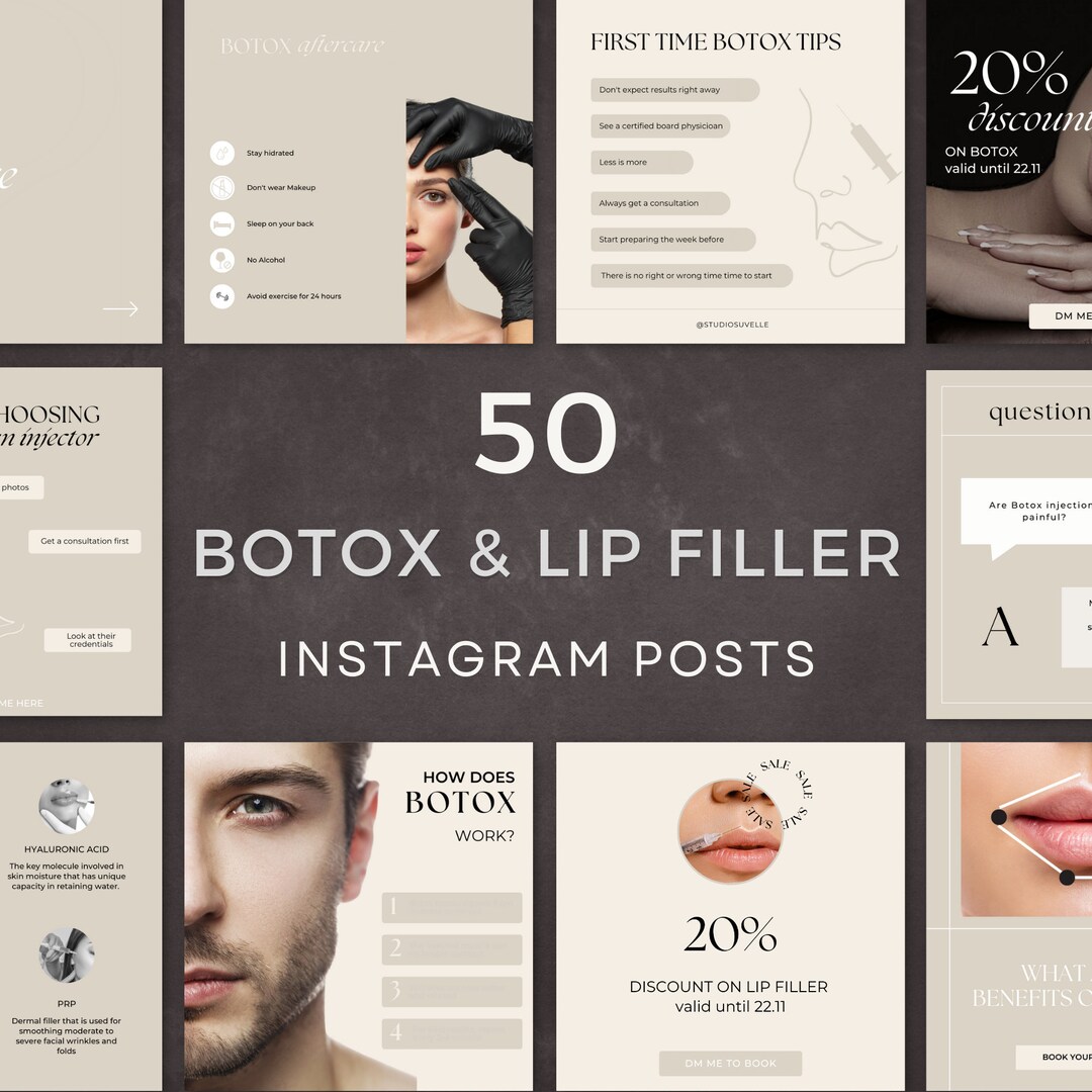 Botox and Filler Instagram Posts | Poster Digital Version Instagram ...