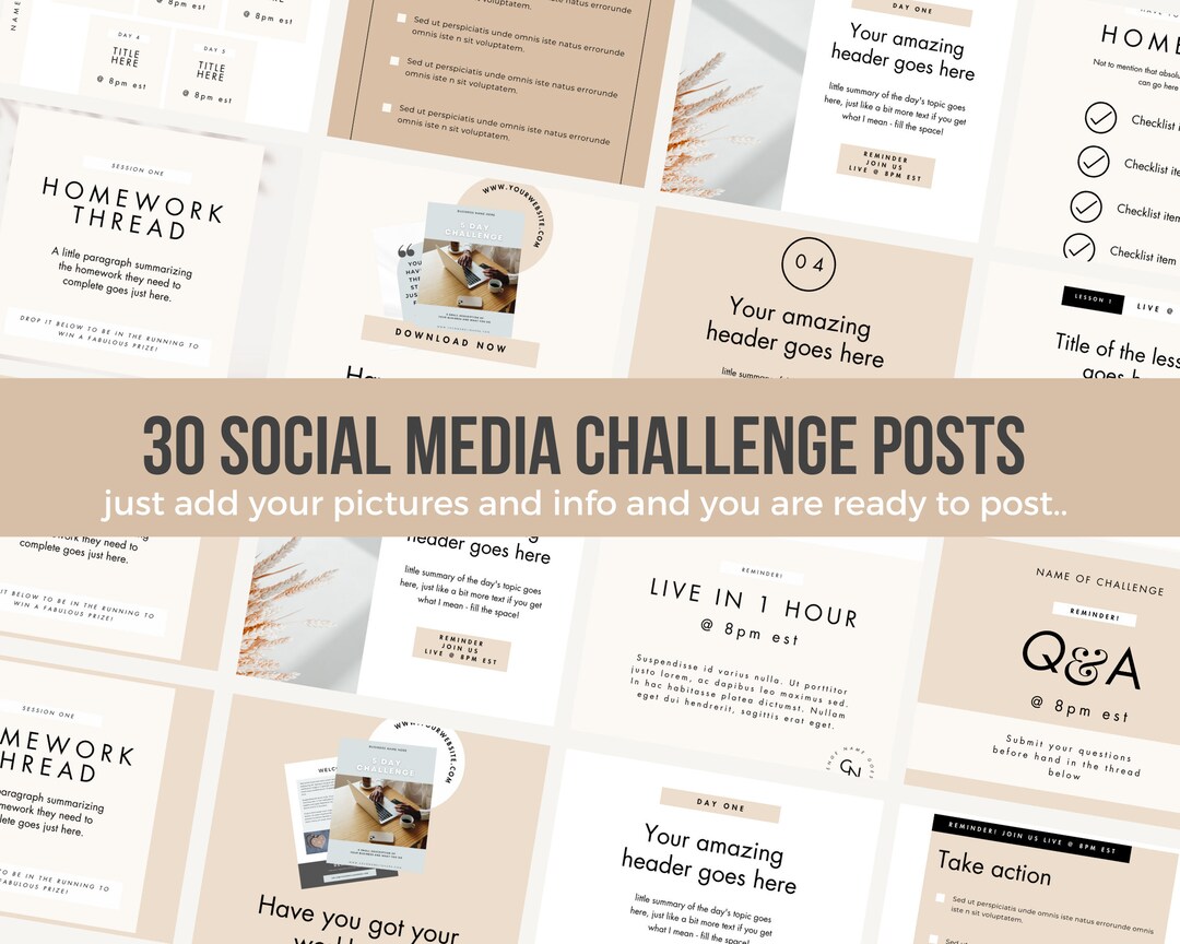 Promote Your 5 Day Challenge | INSTANT DOWNLOAD | 5 Day Challenge ...