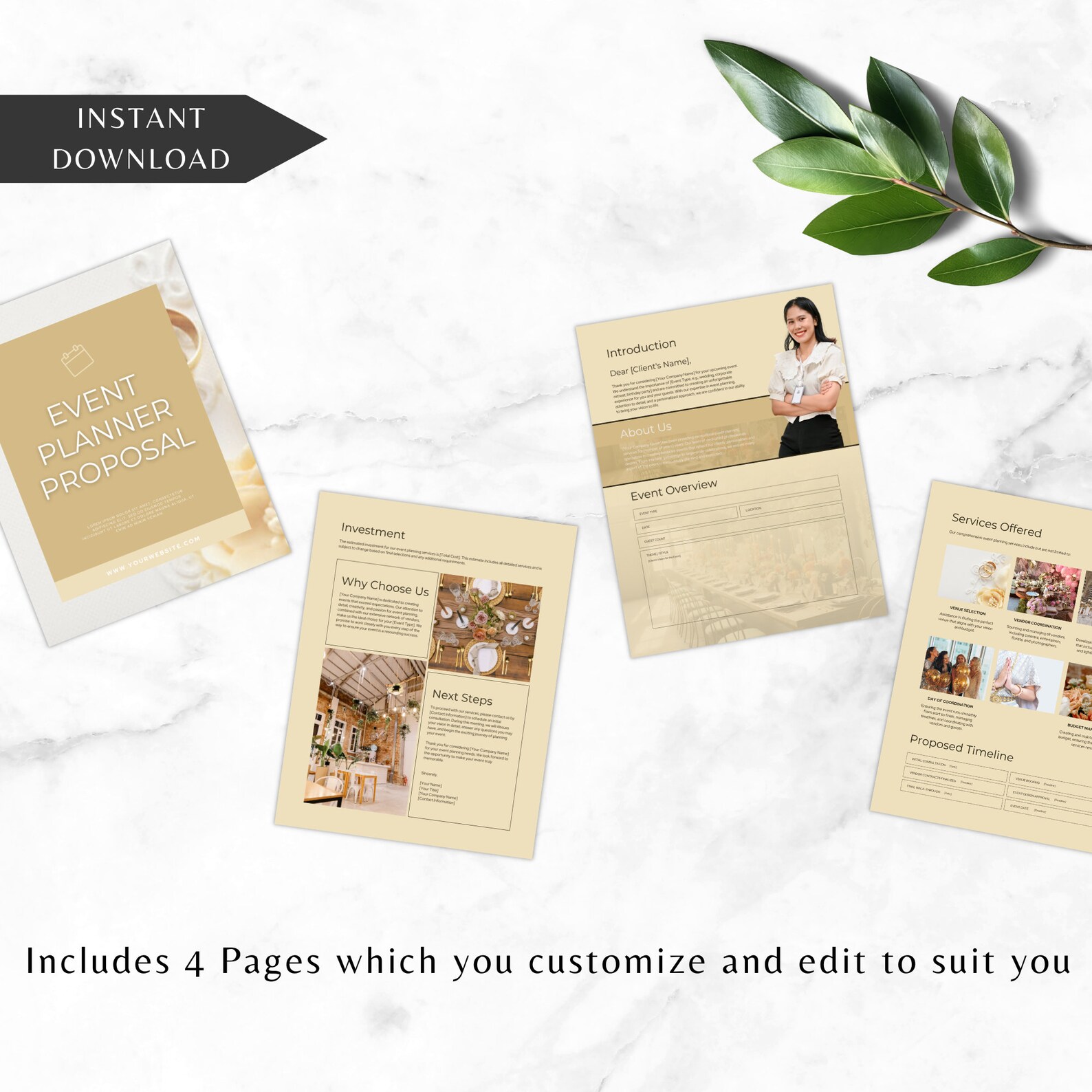 Event Management Proposal | Wedding Document Brief | Event Planner ...
